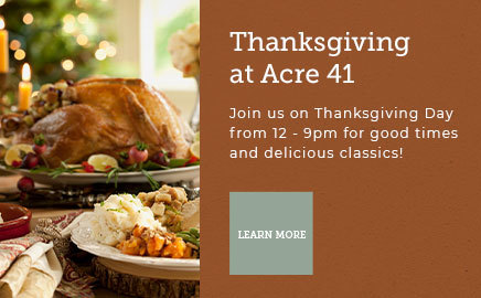 Happy Hour | Tuesday through Friday 5 PM - 7 PM | Acre 41